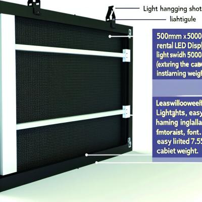 China Rental LED Display Screen 500x500mm 7.5kg Lightweight Cabinet Hanging Installation for sale
