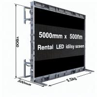 China Rental LED Display Screen 500x500mm 7.5kg Lightweight Cabinet Hanging Installation for sale