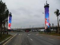 China P10 360 Degree Led Display Circular Led Screen Floor Standing Anti Ultraviolet for sale