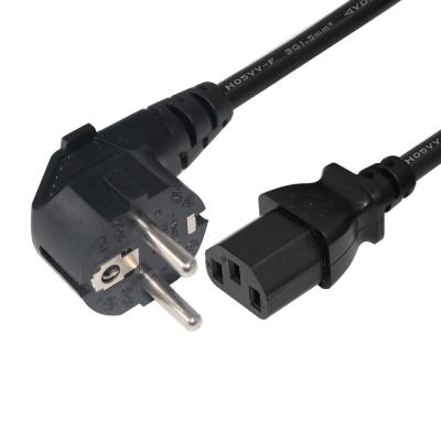 China Eu 3 Pin Plug C13 PC Power Supply Cable Cord 1.8m For Computer Monitors for sale
