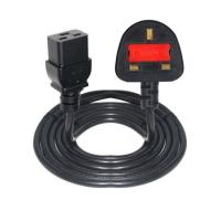 China BS1363 UK 3 Pin Power Cable , 250v 13a Fused Plug IEC C13 Power Cord for sale