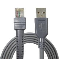 China Retractable Spring Coiled Cable , Barcode Scanner USB Cable 3m for sale
