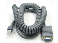 China 5M 16FT Coiled Rs232 To Rj45 Cable Spiral Serial For Symbol Barcode Scanner for sale