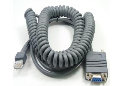 China 5M 16FT Coiled Rs232 To Rj45 Cable Spiral Serial For Symbol Barcode Scanner for sale