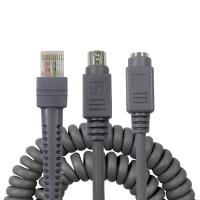 China CBA-K02-C09PAR PS2 Keyboard Wedge Cable Coiled Sprail For Barcode Scanner for sale