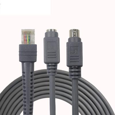 China Straight PS2 Male To Female Cable 3M 10Ft Compatible For Symbol LS2208 for sale
