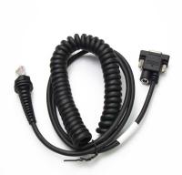China RS232 DB9 Male To Rj45 Cable Coiled 3M Length 5V Black Color for sale