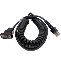 China Coiled Spiral Barcode Scanner Cord , Cable Rs232 DB9 Female For Datalogic Gd4130 for sale