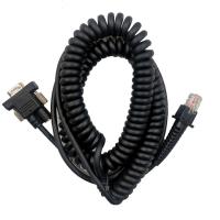 China Coiled Spiral Barcode Scanner Cord , Cable Rs232 DB9 Female For Datalogic Gd4130 for sale