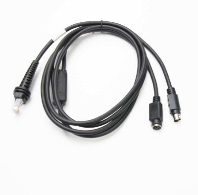 China OEM Ps2 Keyboard Cable , Barcode Reader Cable To Rj50 10P10C 2m 3m 5m for sale