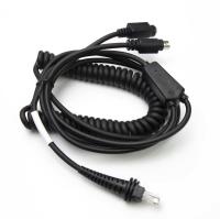China Spiral PS2 Keyboard Wedge Cable To RJ45 For Honeywell Barcode Reader for sale