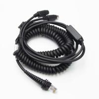 China PS2 KWB Keyboard Barcode Scanner Cord Spiral 3m 5m For Honeywell 1400G 1500G for sale
