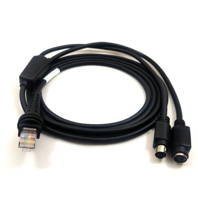 China 6.56Ft Ps2 Keyboard Wedge Cable Black Color PVC Copper Material for sale
