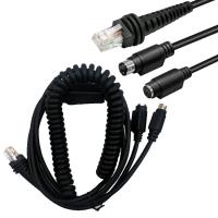 China PS2 KWB Keyboard Barcode Scanner Cord Spiral 3m 5m For Honeywell 1400G 1500G for sale