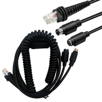 China PS2 KWB Keyboard Barcode Scanner Cord Spiral 3m 5m For Honeywell 1400G 1500G for sale