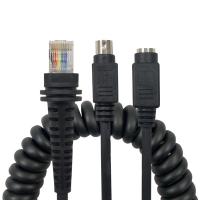 China Spiral PS2 Keyboard Wedge Cable To RJ45 For Honeywell Barcode Reader for sale