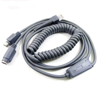 China CBA-K01-S10PAR Coiled Data Cable 3m 9.8ft For Symbol Scanner for sale