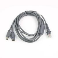 China PVC Barcode Scanner Cord Cable Ps2 Kwb Keyboard Wedge To Rj50 10P10C for sale