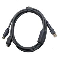 China PVC Barcode Scanner Cord Cable Ps2 Kwb Keyboard Wedge To Rj50 10P10C for sale