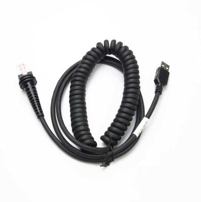 China Spiral PVC USB Barcode Scanner Cord For Honeywell 1900GSR 1902GHD for sale