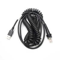 China 5m Retractable Barcode Reader Cable , Sprial USB Cable For Barcode Scanner for sale