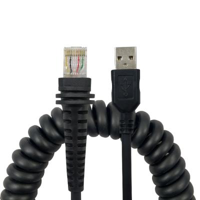 China 5m 16.4 Feet Spiral USB Cable For Honeywell Barcode Scanner for sale
