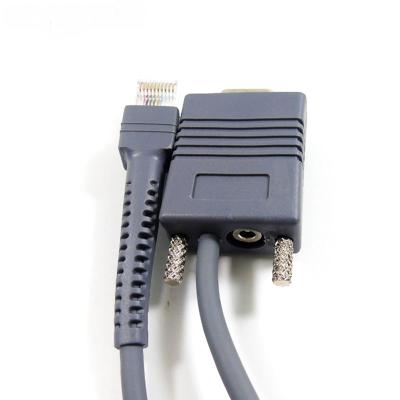 China RS232 DB9 To Rj45 Barcode Scanner Cord 2m 7ft CBA-R01-S07PAR for sale