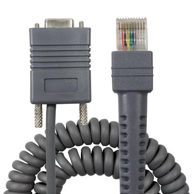 China RJ45 RS232 Coiled Barcode Scanner Cables 3m For Motorola Symbol LS2208 for sale