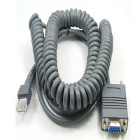 China 5M Coiled LS2208 Serial Cable DB9 Female RS232 RJ48 For Barcode Scanner for sale