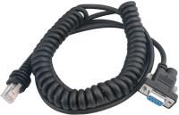 China RS232 Serial Spiral Barcode Scanner Cables Retractable For Honeywell for sale