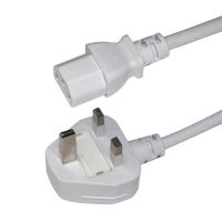China British Fused 3 Prong Power Supply Cable Cord IEC320 C13 To UK PLUG BS1363 for sale