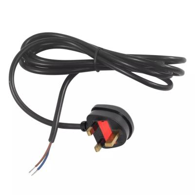 China H05VV-F UK Ac Power Supply Cable Cord 5a 250v Stripped And Tinned UK 2Pin for sale