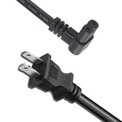 China USA 2 Prong Angle Power Supply Cable Cord NEMA 1-15P To IEC320 C7 Figure 8 Connector for sale