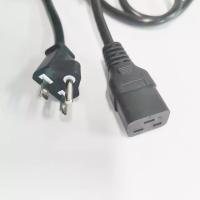China Black Heavy Duty Power Supply Cable Cord 14AWG IEC C14 To NEMA6-15P for sale