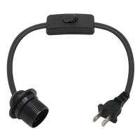 China E26 Lamp PVC Power Supply Cable Cord Polarized Plug With On Off Switch for sale