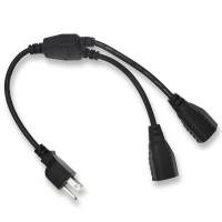 China Rewireable US Nema Power Cable , 3 Prong Female Power Cord Y Splitter 5-15R for sale