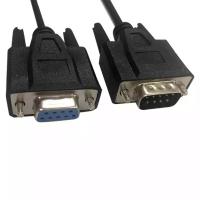 China 7ft Serial RS232 RJ45 Cable Db9 Male To Db9 Female White Black Color for sale