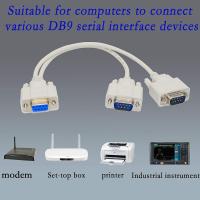 China DB9 Y Splitter RS232 RJ45 Cable 30cm 9 Pin 1 Female To 2 Male Serial for sale