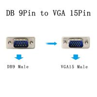 China Rs232 9 Pin Male To 15 Pin Male Vga Cable 4.5ft 137cm Length for sale