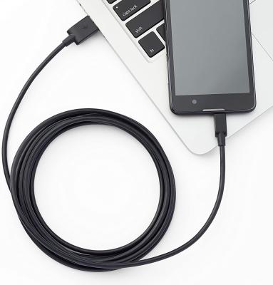 China Black Straight USB Cable USB 2.0 A Male To Micro B 1m 2m 3m Length for sale