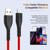 China Micro Braided Straight USB Cable 10ft 6ft For Phone Charging for sale