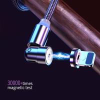 China 540 Degree Circular USB Magnetic Charging Cable Wire Rotating 3ft Length for sale