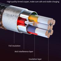 China 540 Degree Circular USB Magnetic Charging Cable Wire Rotating 3ft Length for sale