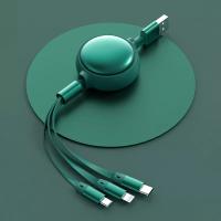 China Retractable 3 In 1 Micro USB Cable , 120cm Type C Data Cables ODM for sale