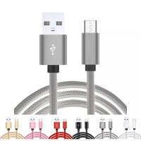 China 3m 10ft Micro USB V8 Cable , Flexible Mobile Phone Charging Cable for sale