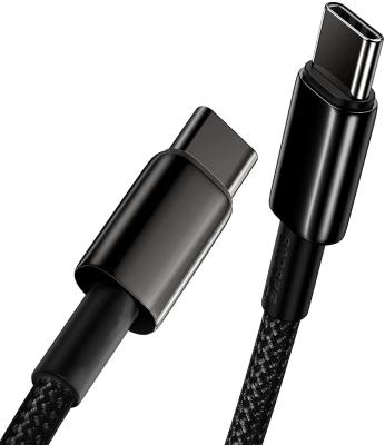 China USB C Straight USB Cable 100w Pd 5a Qc 4.0 Fast Charging Zinc Alloy Nylon Braided for sale