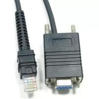 China Black RS232 Scanner Cable 3m Coiled With RJ45 Rj48 Rj50 Connectors for sale