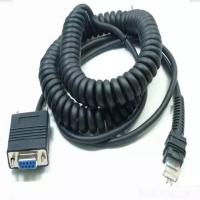 China Black RS232 Scanner Cable 3m Coiled With RJ45 Rj48 Rj50 Connectors for sale