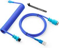 China Coiled Nylon USB C To USB A Cable For Gaming Mechanical Keyboard for sale