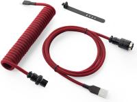 China Coiled Nylon USB C To USB A Cable For Gaming Mechanical Keyboard for sale